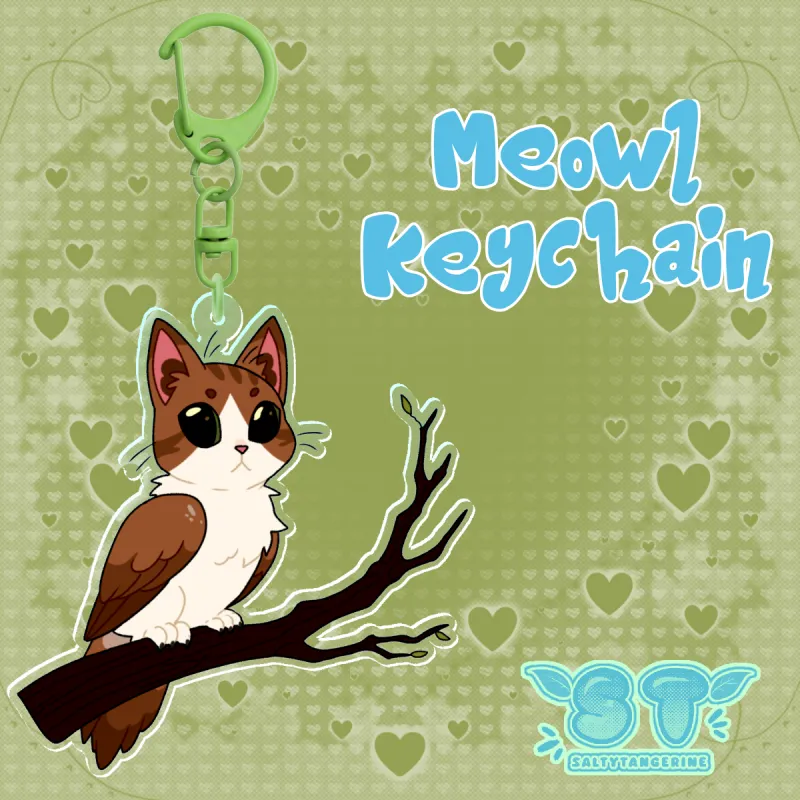 Meowl Keychain by SaltyTangerine - ACGGOODS