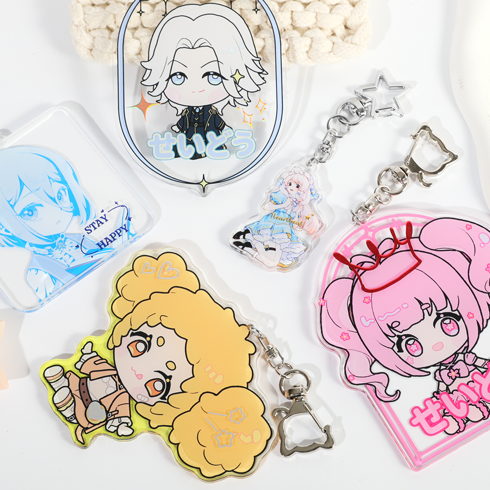 Custom Hot Stamping Foil Acrylic Keychain