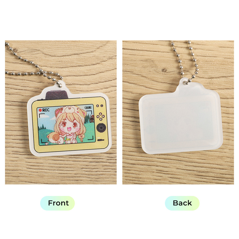 Custom Shaped Lenticular Acrylic Pendant