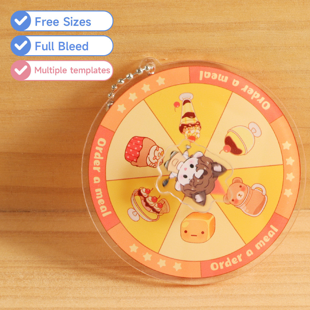 Custom Acrylic Decision Wheel Keychains