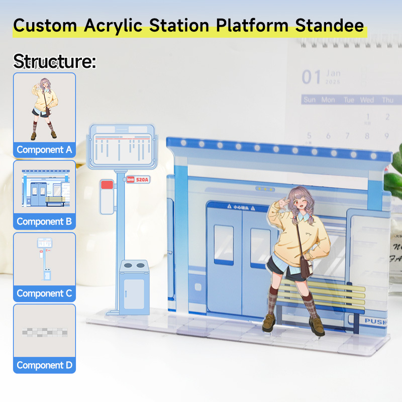 Custom Acrylic Station Platform Standee