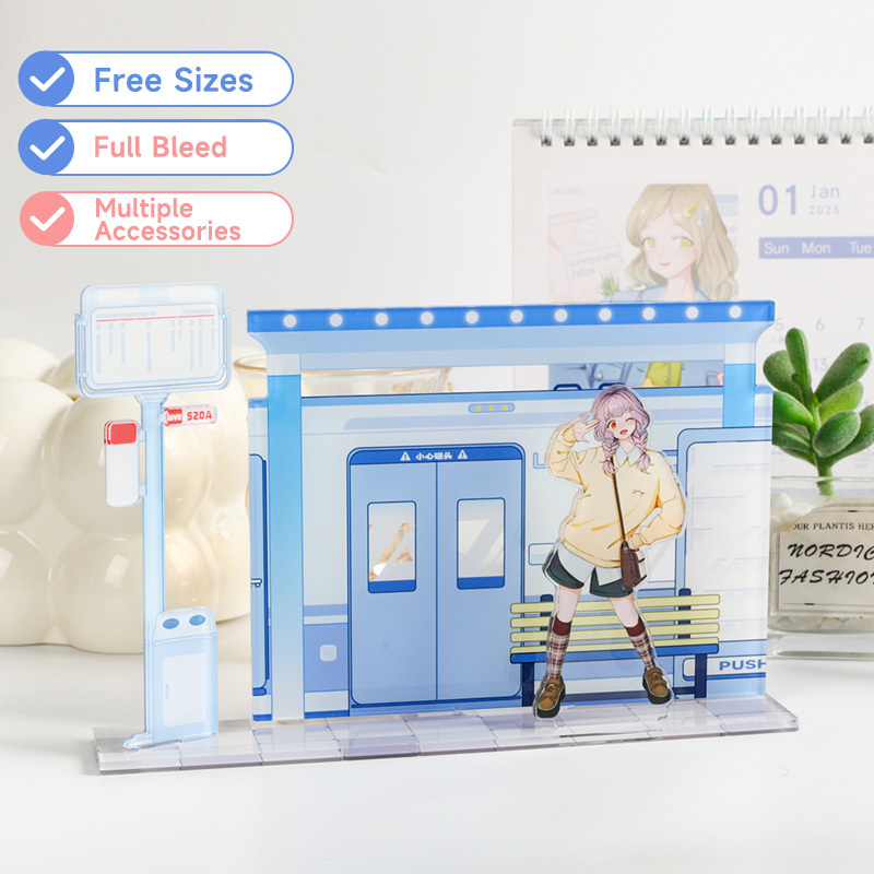 Custom Acrylic Station Platform Standee