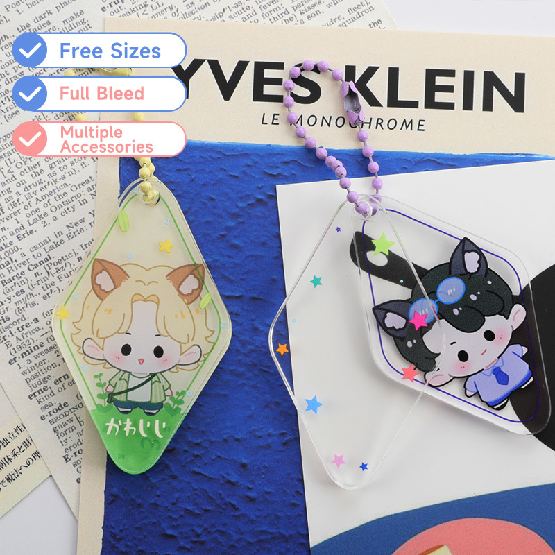 Custom Diamond Two-piece Acrylic Pendant