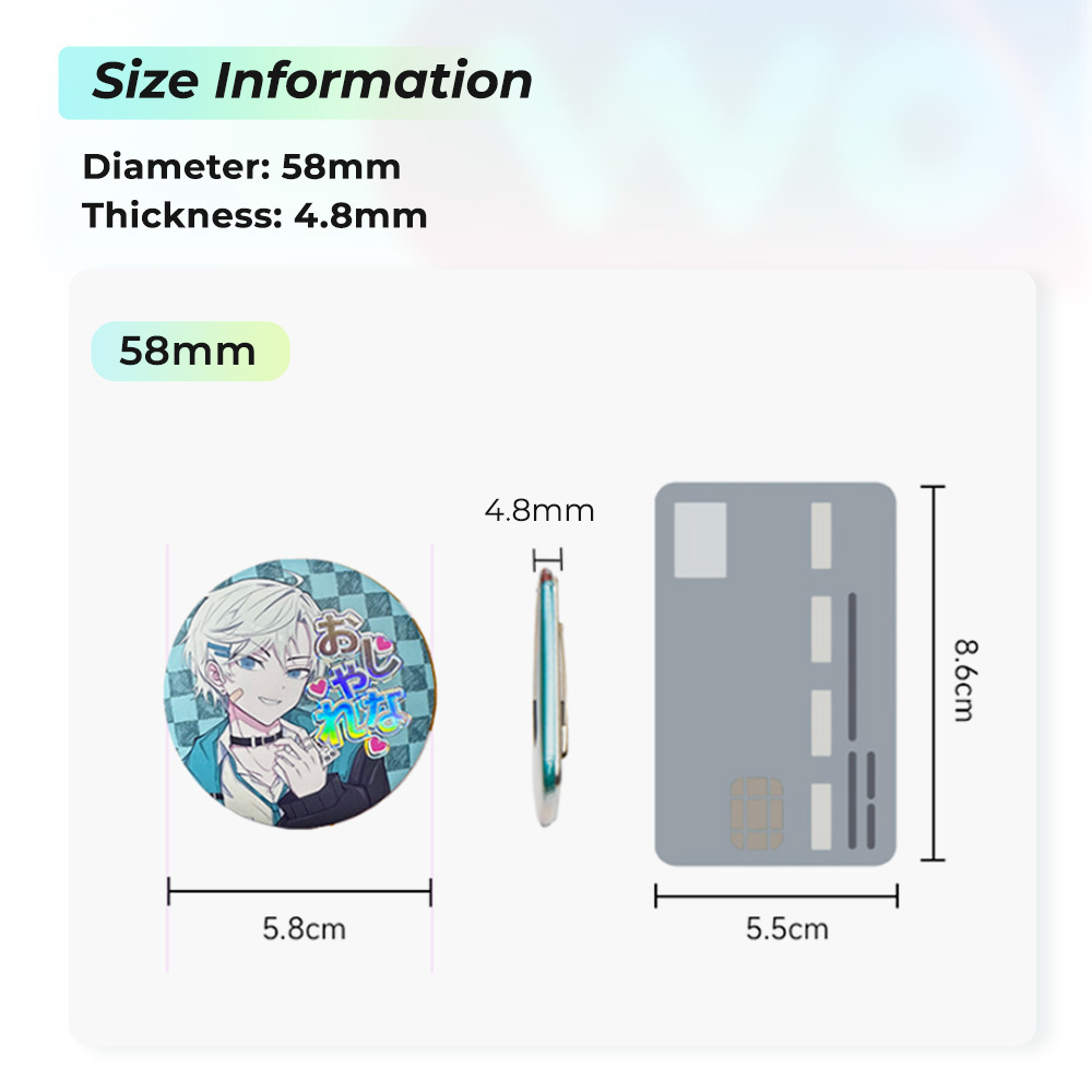 Custom Foil Holographic Round Badges