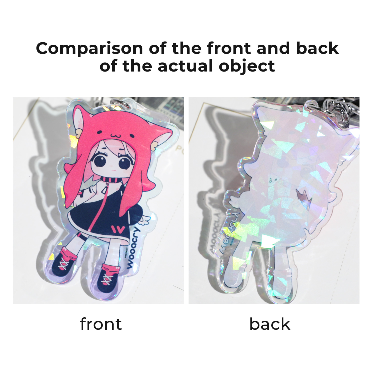 Custom Broken Glass Acrylic Keychains