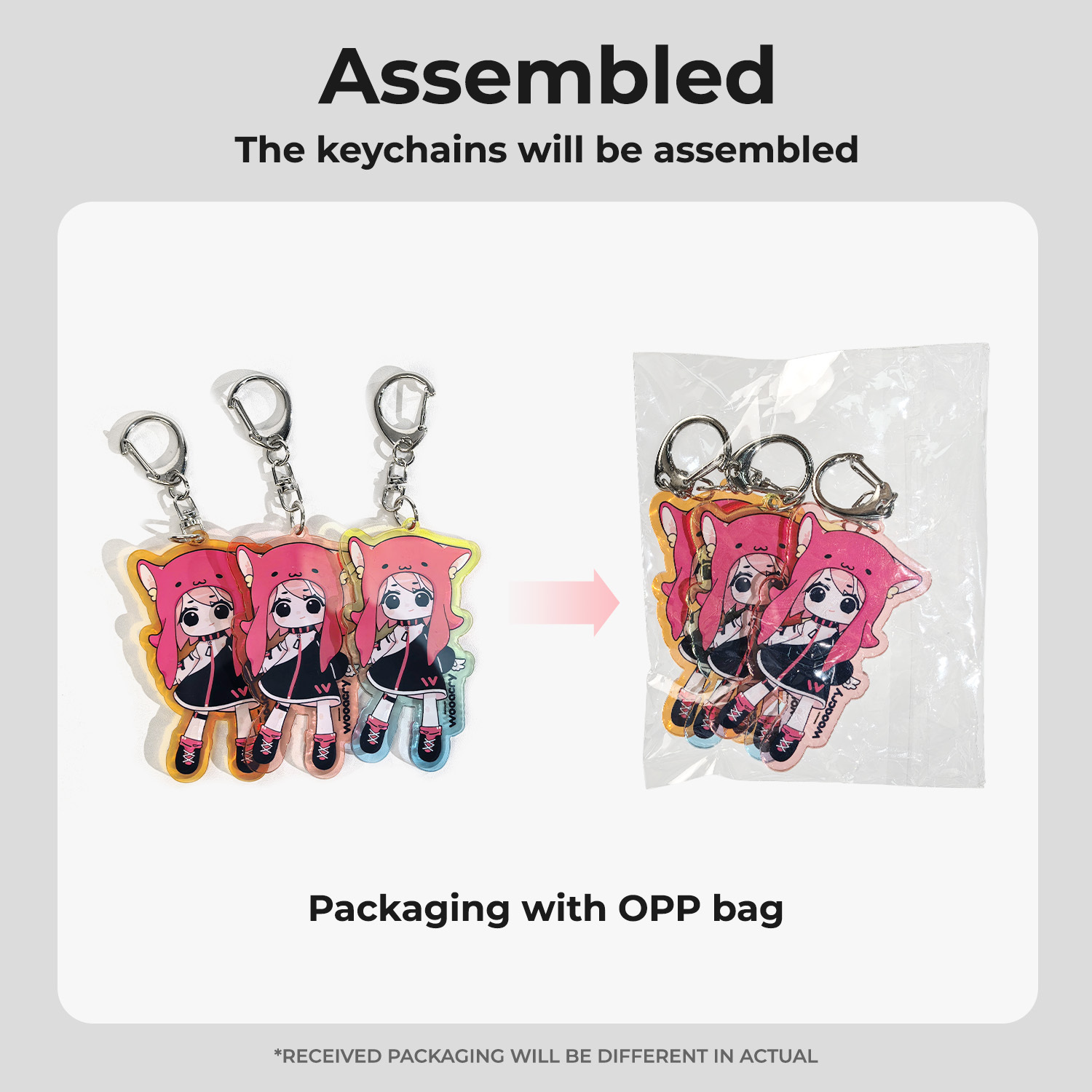 Custom Broken Glass Acrylic Keychains