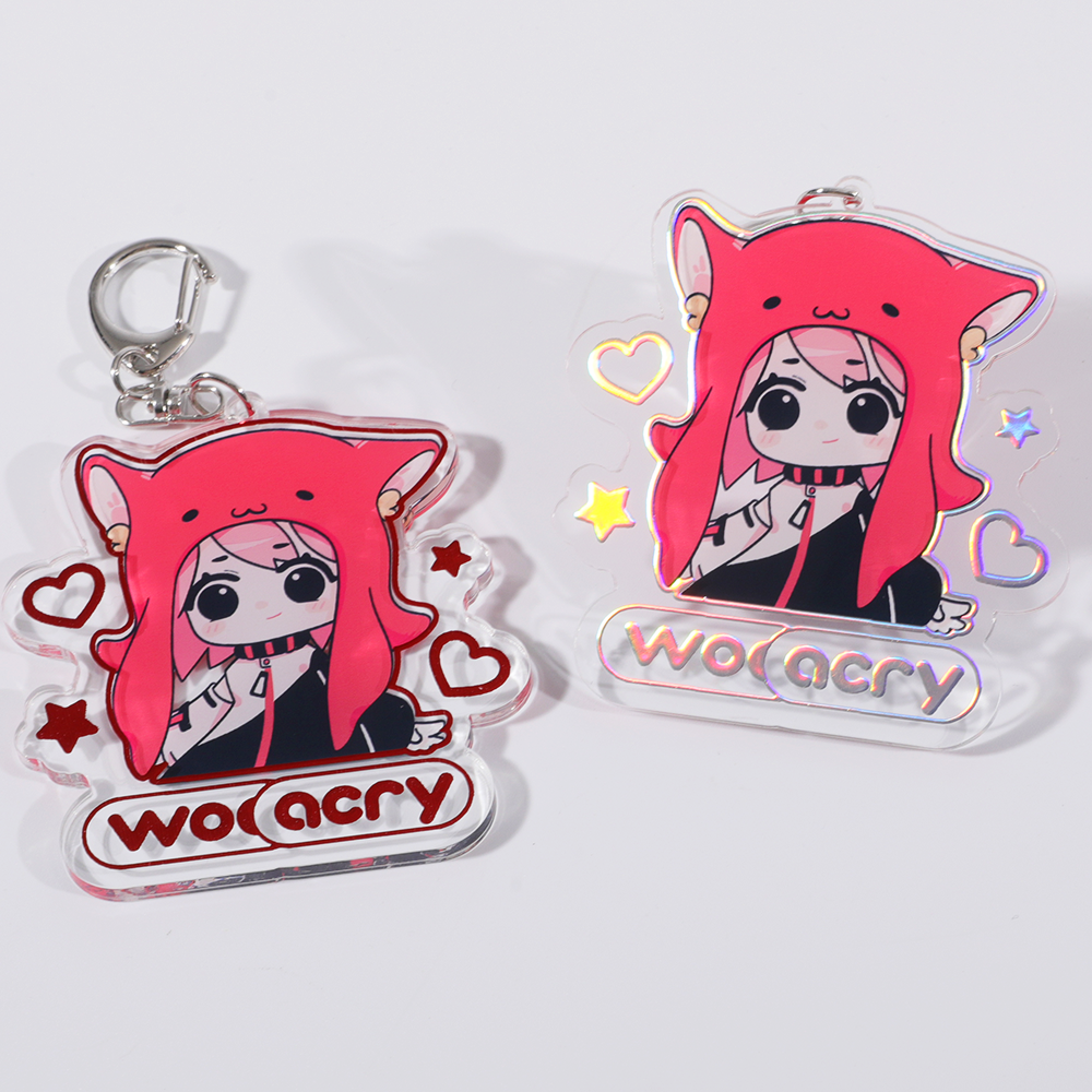 Custom Hot Stamping Foil Acrylic Keychain