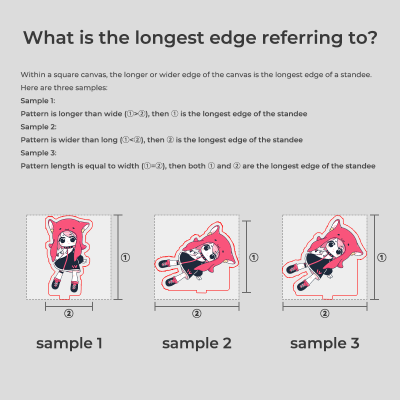 Custom Colored Edge Acrylic Standees