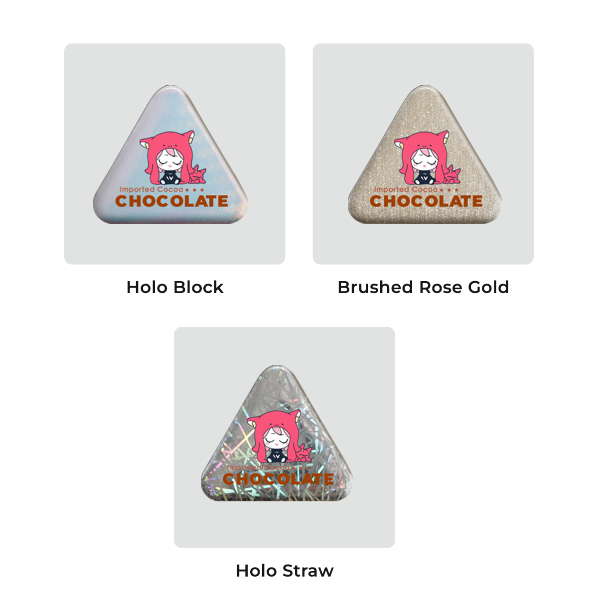 Custom Triangle Holographic Glitter Badge