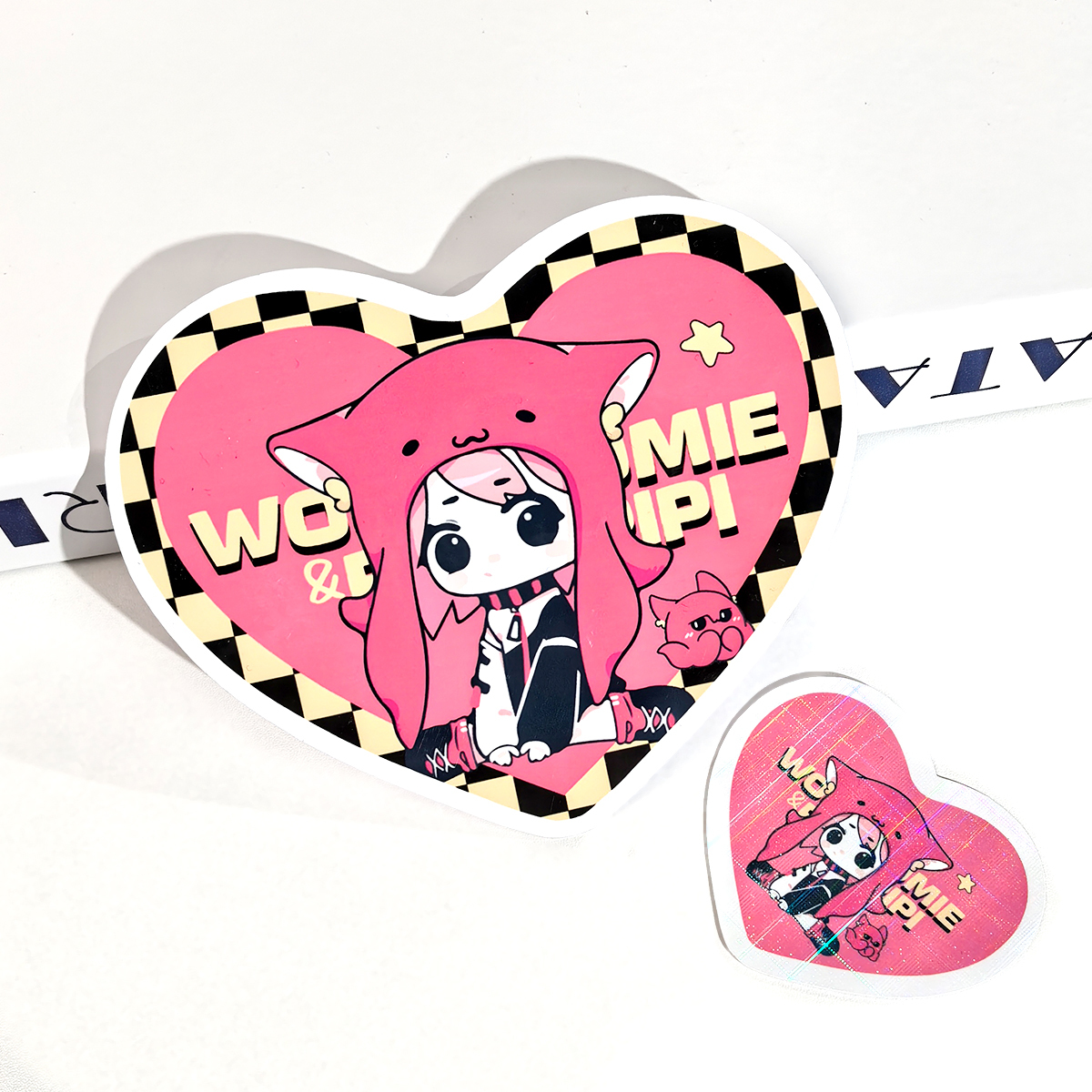 Custom Heart Shape Die Cut Stickers