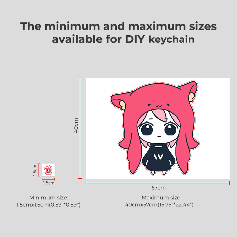 Custom Lozenge Shape Acrylic Keychains