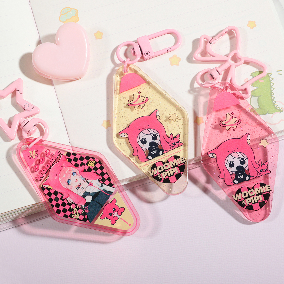Custom Lozenge Shape Acrylic Keychains