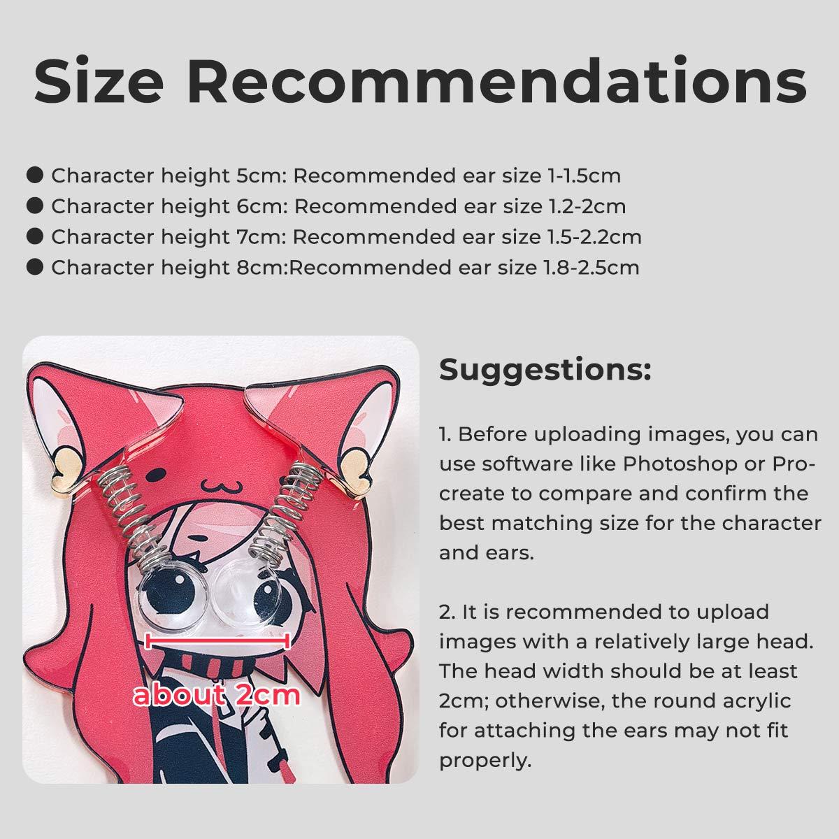 Custom Ear Flick Acrylic Keychains