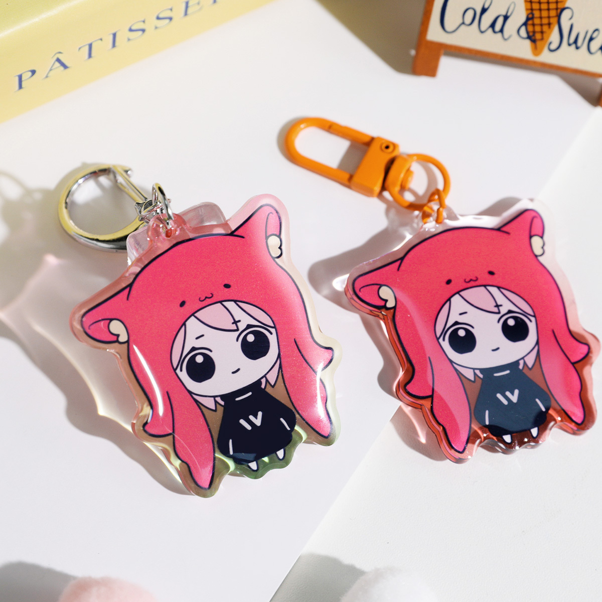 Custom Colored Edge Epoxy Acrylic Keychains
