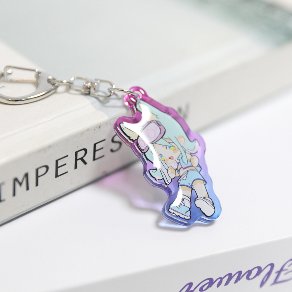 Custom Colored Edge Epoxy Acrylic Keychains