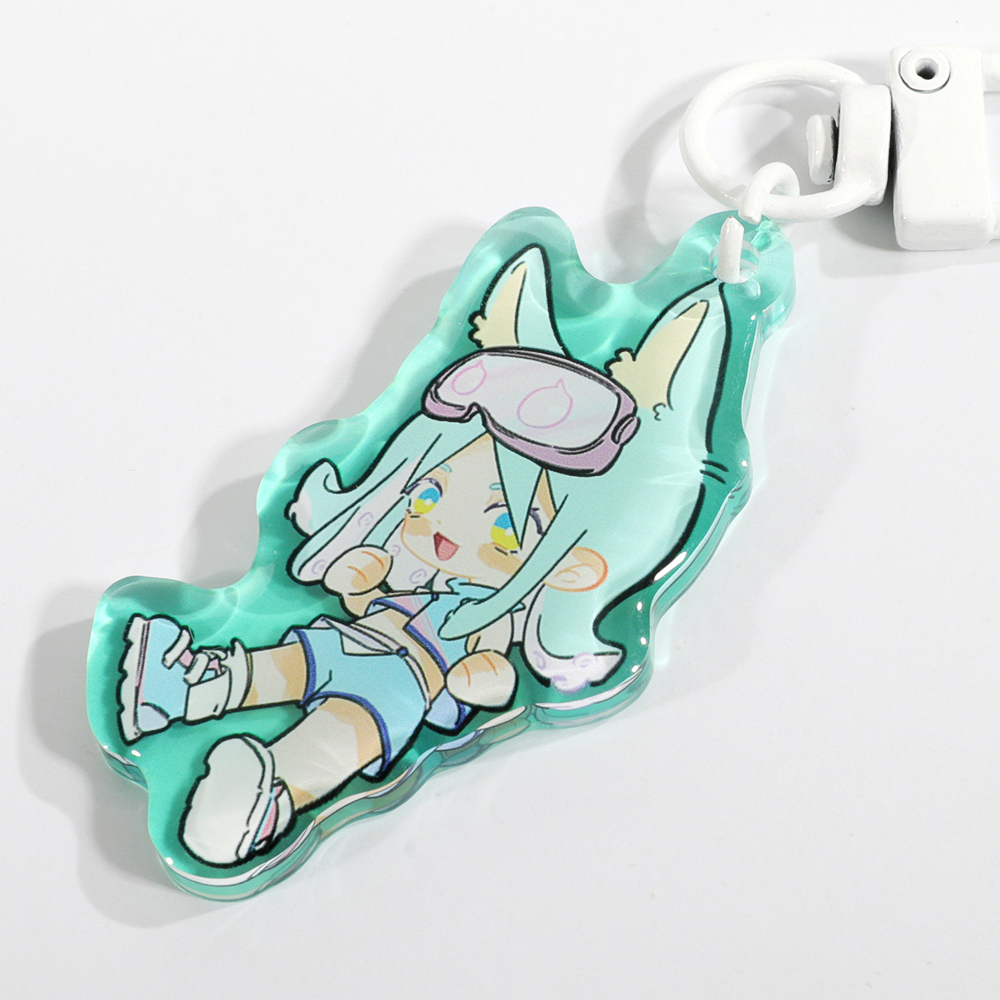 Custom Colored Edge Epoxy Acrylic Keychains