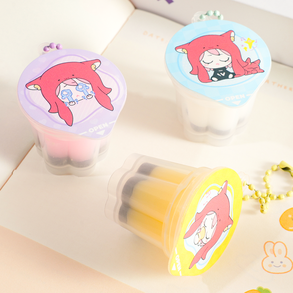 Custom Squishy Pudding Jelly Keychains