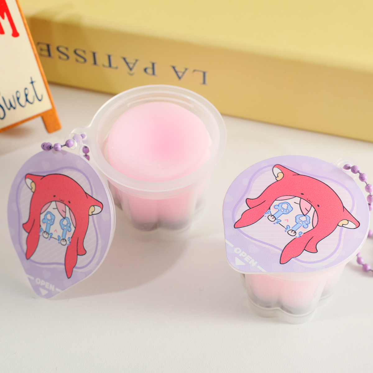 Custom Squishy Pudding Jelly Keychains