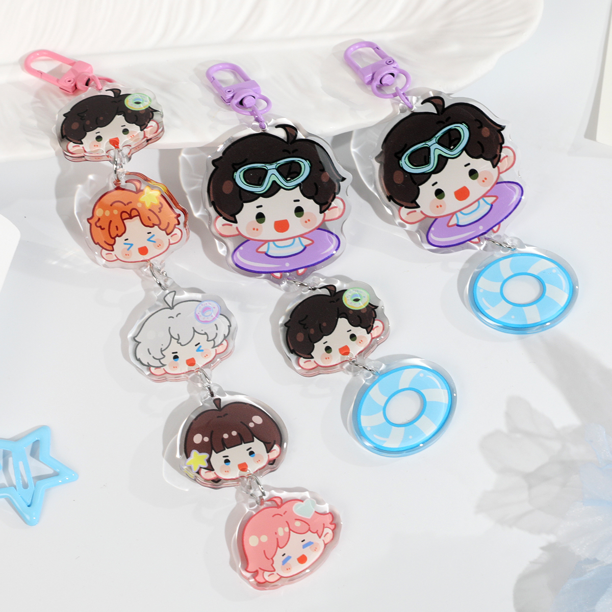 Custom Epoxy Connection Acrylic Keychains