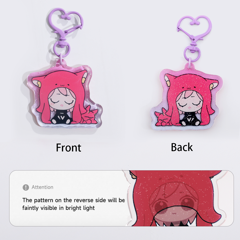 Custom Epoxy Glitter Acrylic Keychains
