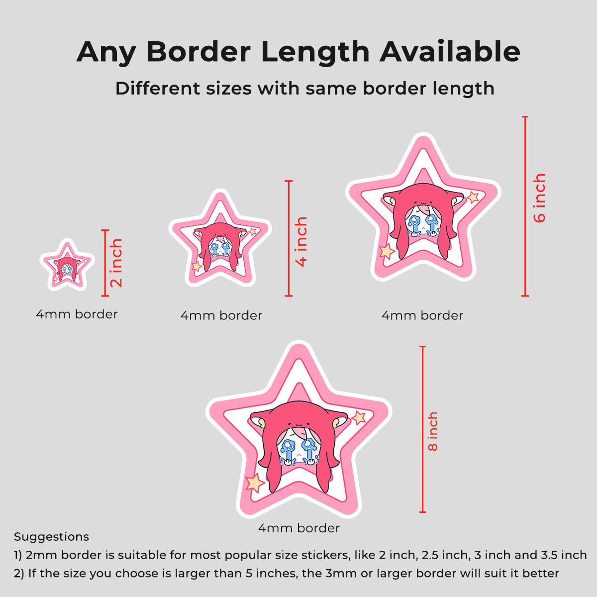 Custom Star Die Cut Stickers