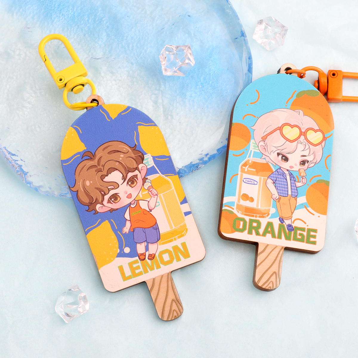 Custom Wood Popsicle Keychain