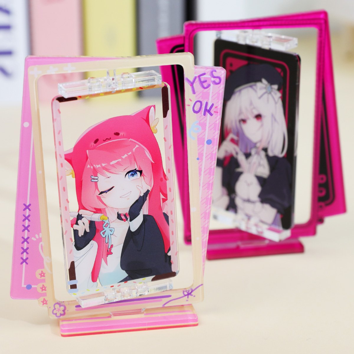 Custom Hollow Rotating Acrylic Standees