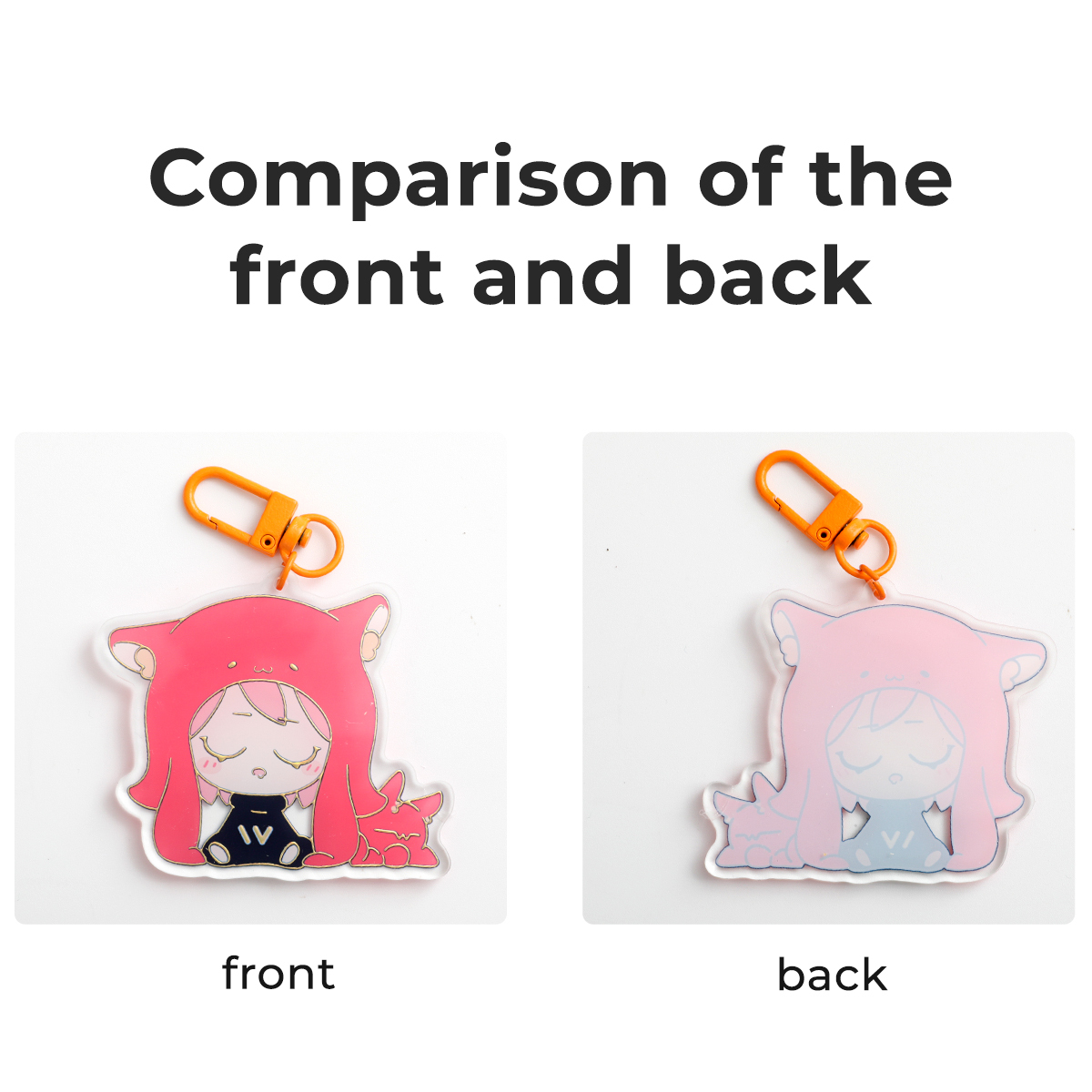 Custom Cold Foil Stamping Acrylic Keychains