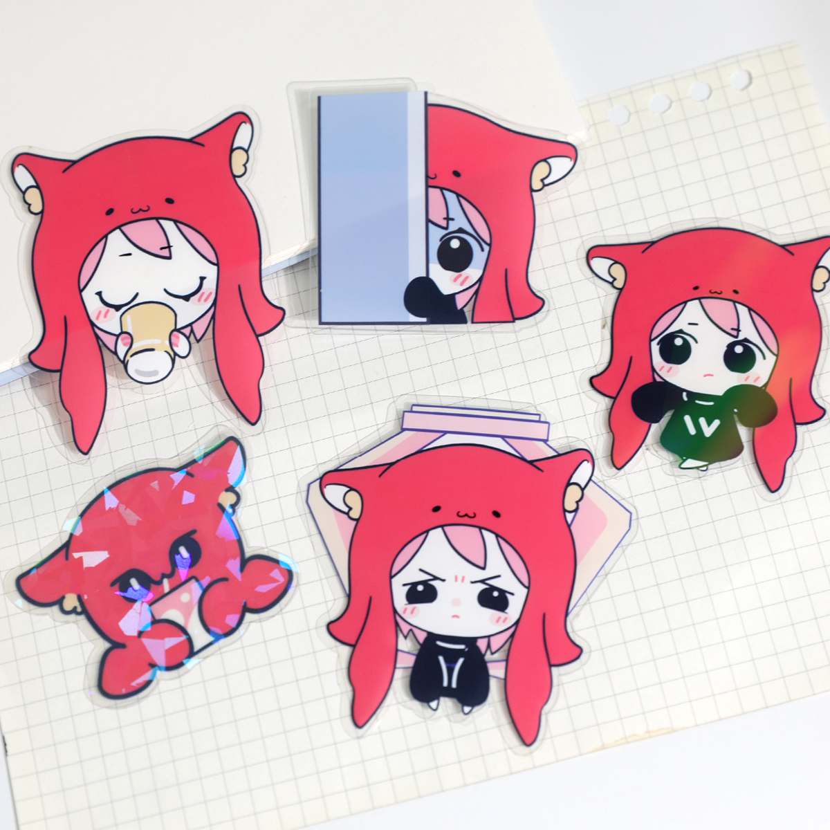 Custom Clear PET Vinyl Die Cut Stickers