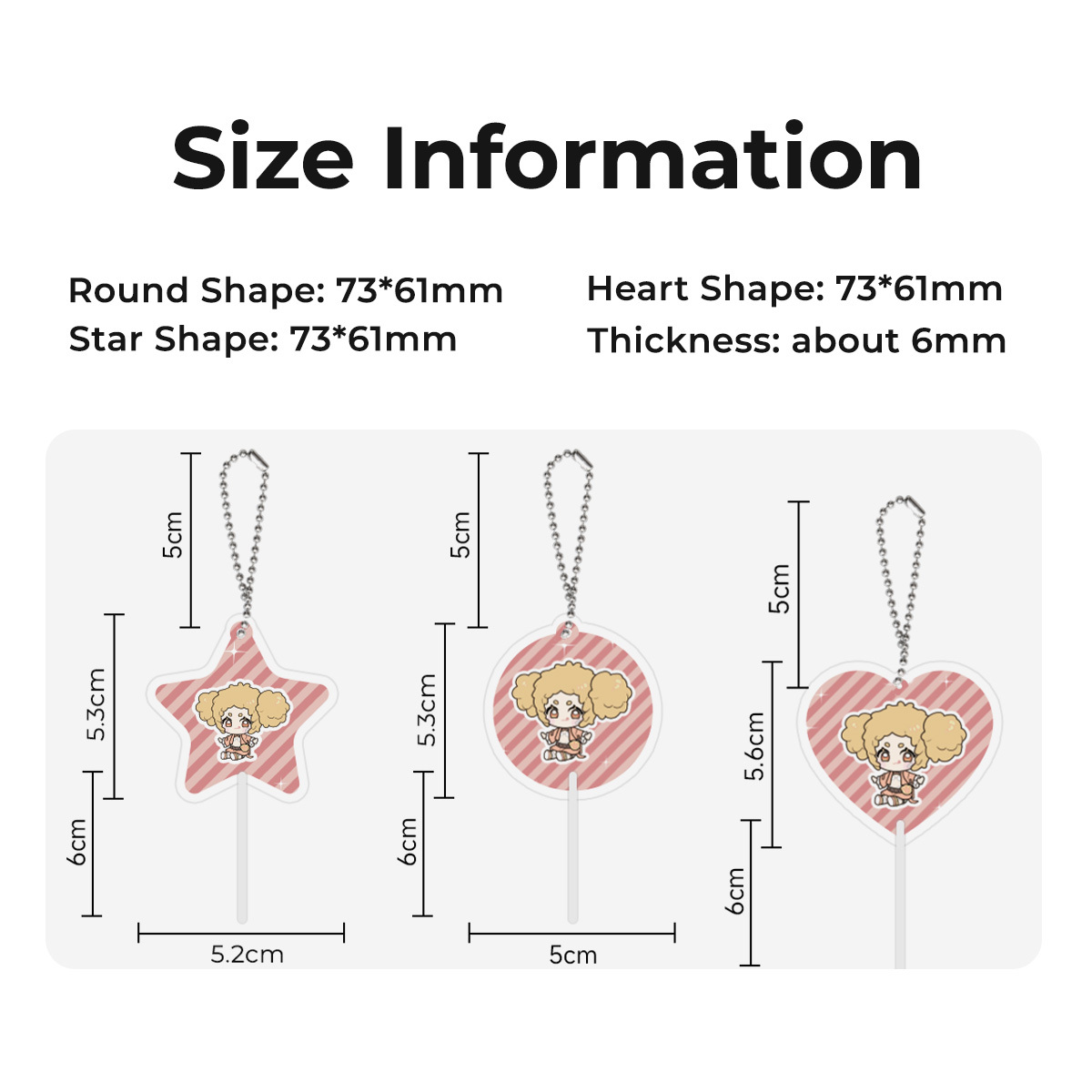 Custom Acrylic Lollipop Keychains