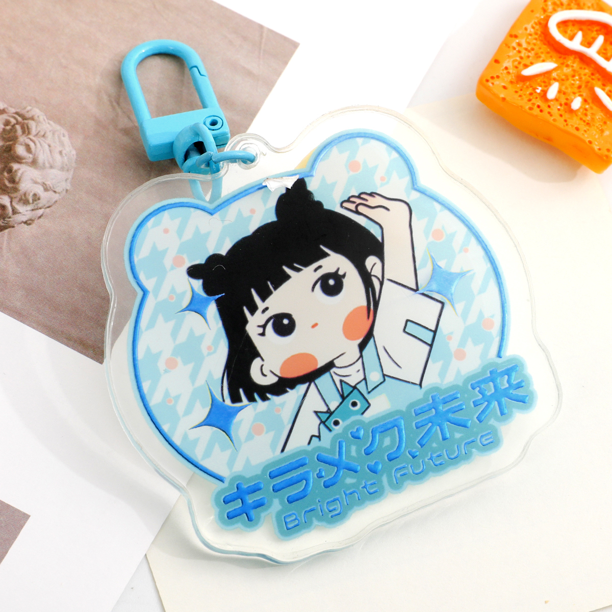 Custom Cold Foil Stamping Acrylic Keychains