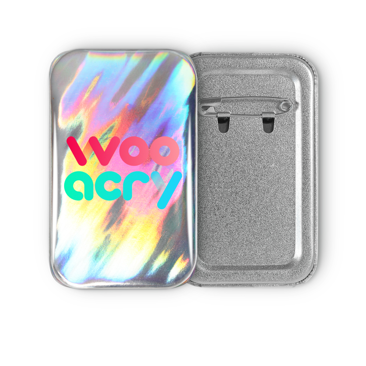 Custom Holographic Rectangular Badges