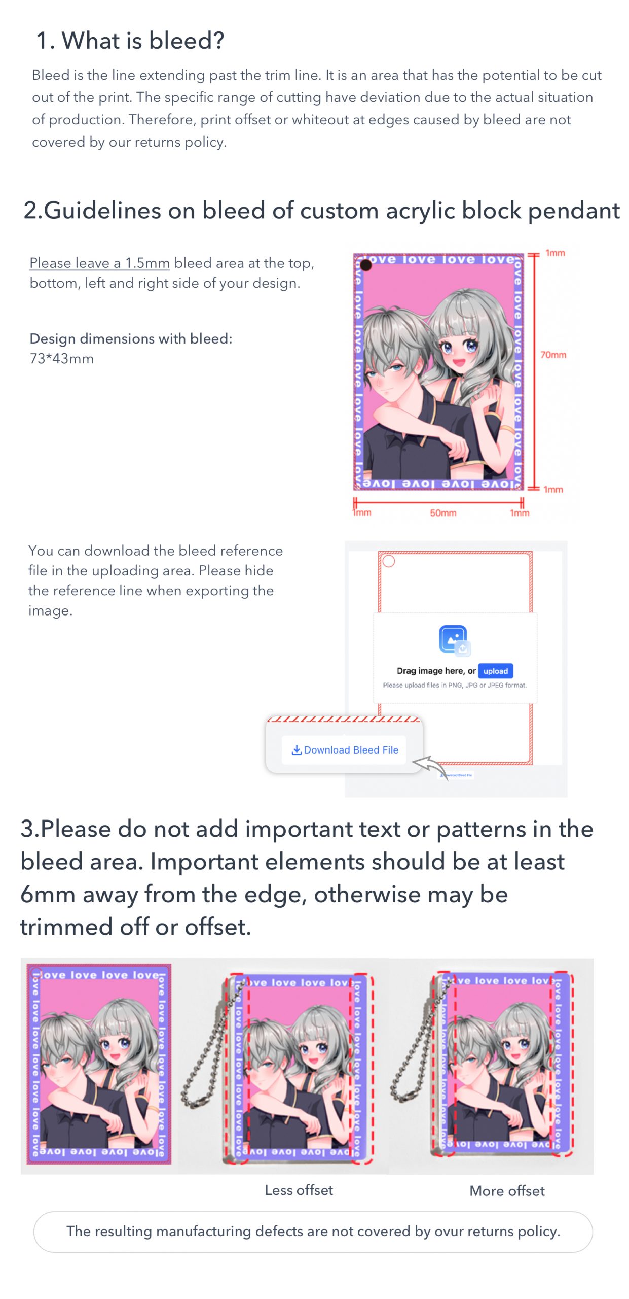 Custom Acrylic Block Pendant