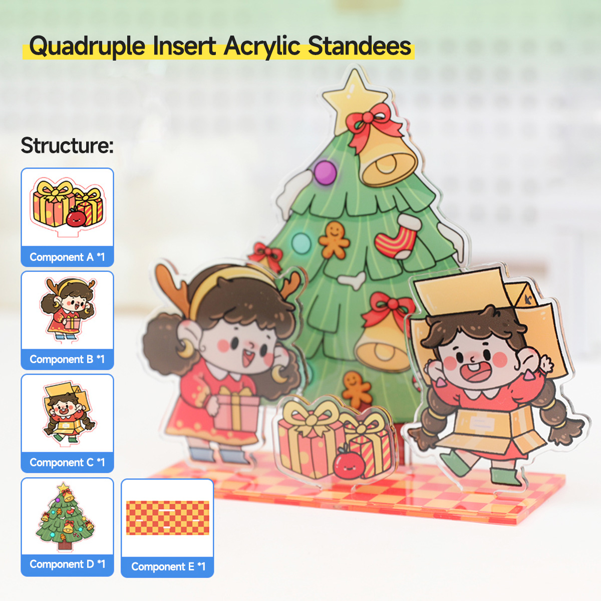 Custom Quadruple Insert Acrylic Standees