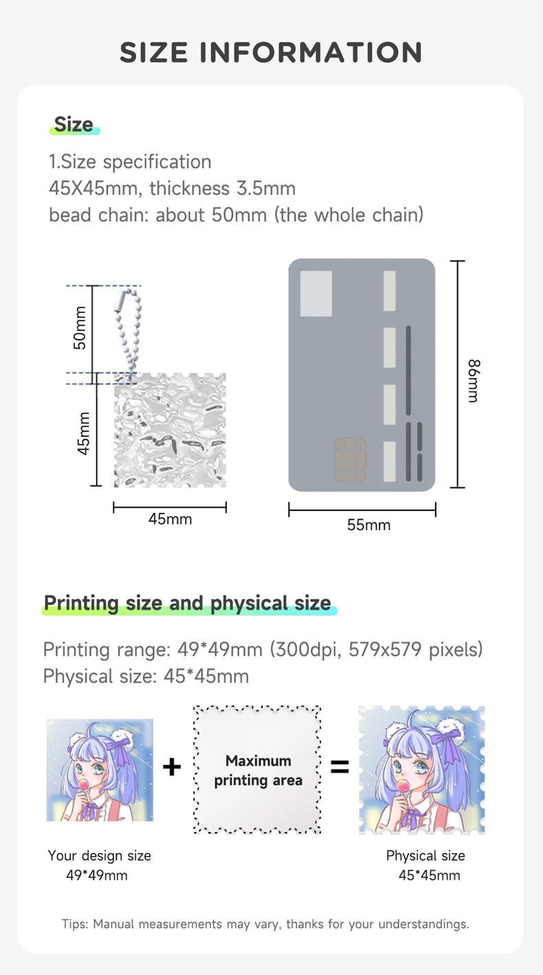 Custom Ripple Acrylic Stamp Keychains