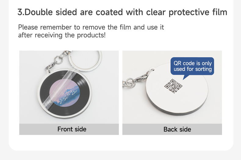 Custom Ripple Acrylic Stamp Keychains