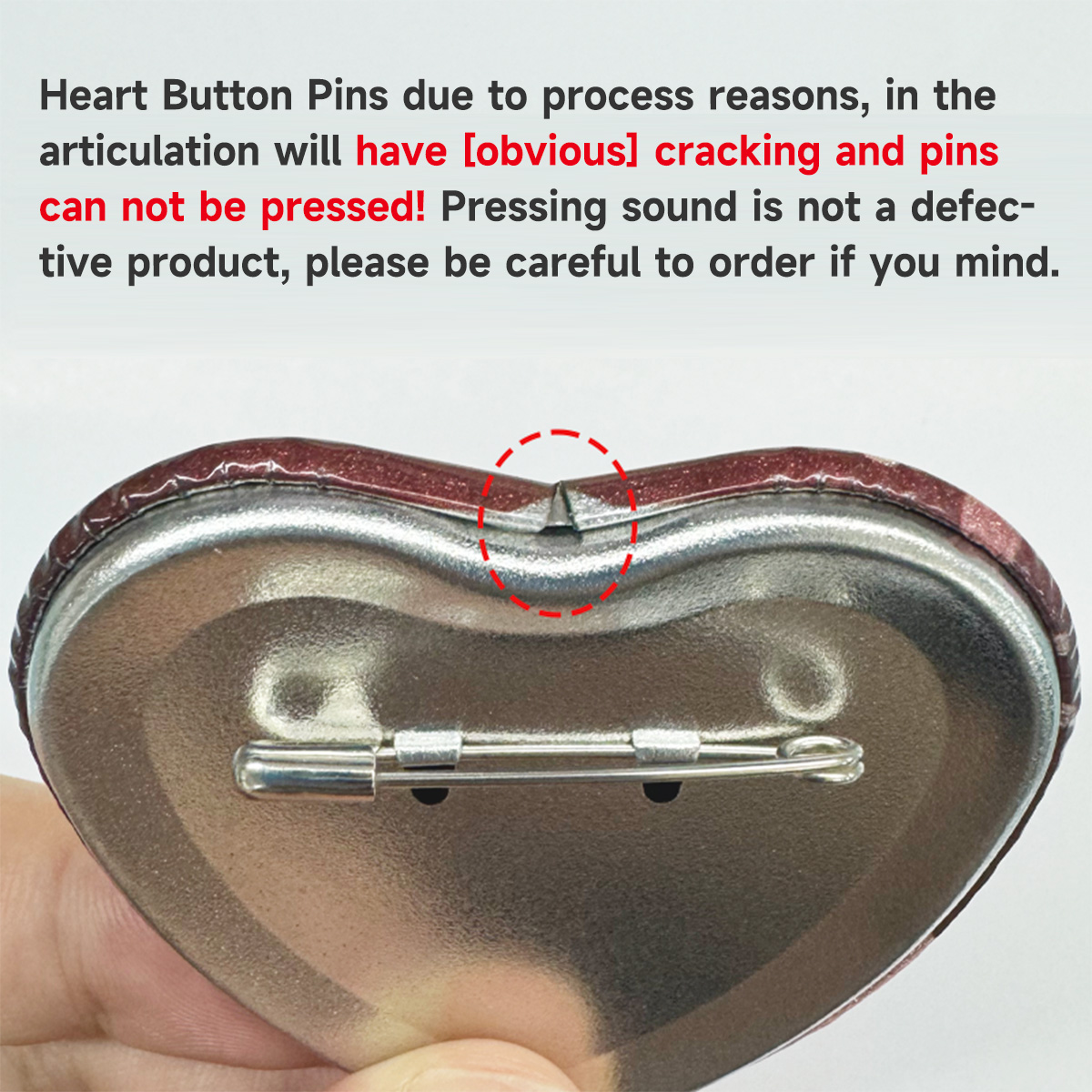 Custom Heart Shape Holographic Badges